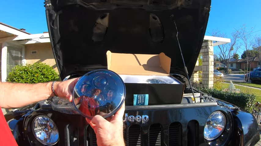 Jeep Led Headlight Install 7” Round Black Cree Headlights Ep 57 2 35 Screenshot Headlight